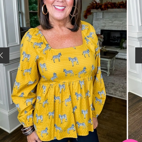 Michelle Mcdowell | Tops | Michelle Mcdowell Kristen Top Yellow Zebra ...